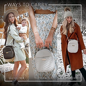 Designer Insulated Lunch Bag for Women - Luli Bebe Monaco Mini Lunch Bag with Shoulder Strap for Baby Food and Snacks (Latte Brown)