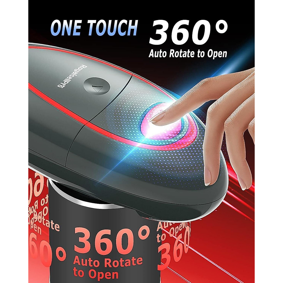 One Touch Electric Can Opener with Smooth Edge, Kitchen Gadget Automatic Can Opener for Seniors with Arthritis, Food Safety Battery Operated Can Opener for Almost All Can Sizes