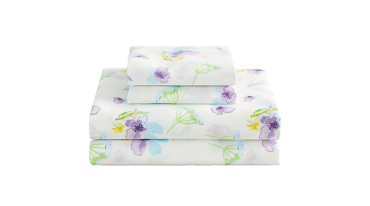 Softan Floral Full Sheet Set Blue Dandelion Flower Bed Sheets Double ...