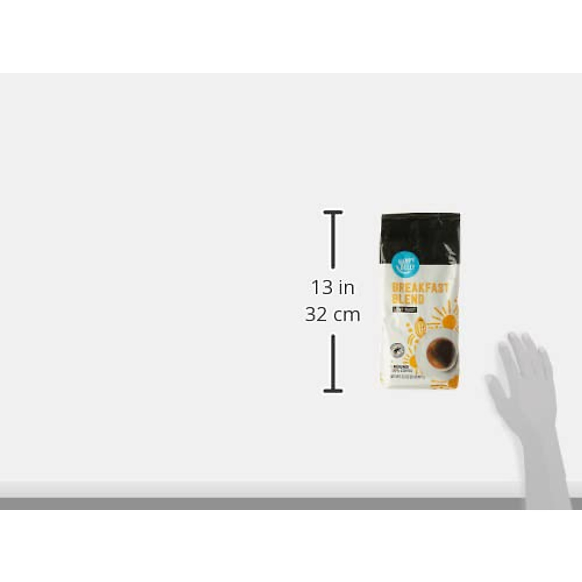 Amazon Brand - Happy Belly Breakfast Blend Ground Coffee, Light Roast, 32 Ounce