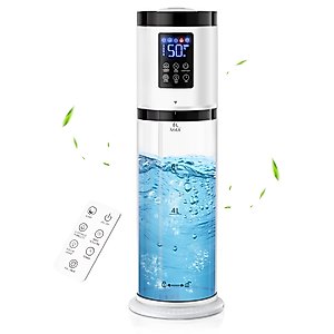 Humidifiers for Bedroom Large Room, 8L Large Capacity Cool Mist Humidifier, Air Humidifiers for Home, Smart Humidity Setting, Easy Top Fill, Sleep Mode, Essential Oil Box & Ambient Light, Auto Shutoff