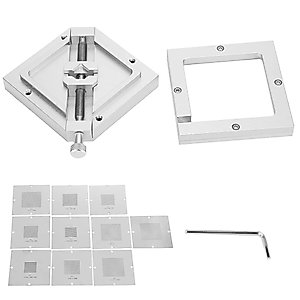 Fafeicy 10Pcs BGA Reballing Rework Station, Diagonal Template for Computer CPU Phone Welder Kits HT90 with Automatic Centering Function