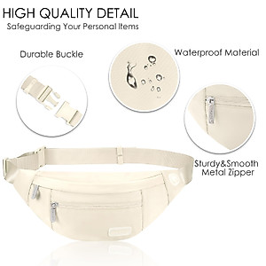 MAXTOP Large Crossbody Fanny Pack with 4-Zipper Pockets,Gifts for Enjoy Sports Festival Workout Traveling Running Casual Hands-Free Wallets Waist Pack Phone Bag Carrying All Phones…