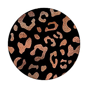 Rose Leopard Cheetah Black PopSockets Swappable PopGrip