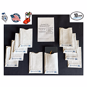 Semper Paratus Gear TYVEK Credit Card Sleeves 100% MADE IN USA - Anti-theft for Travel wallet, purse. RFID Blocking from identity theft (10PAK)