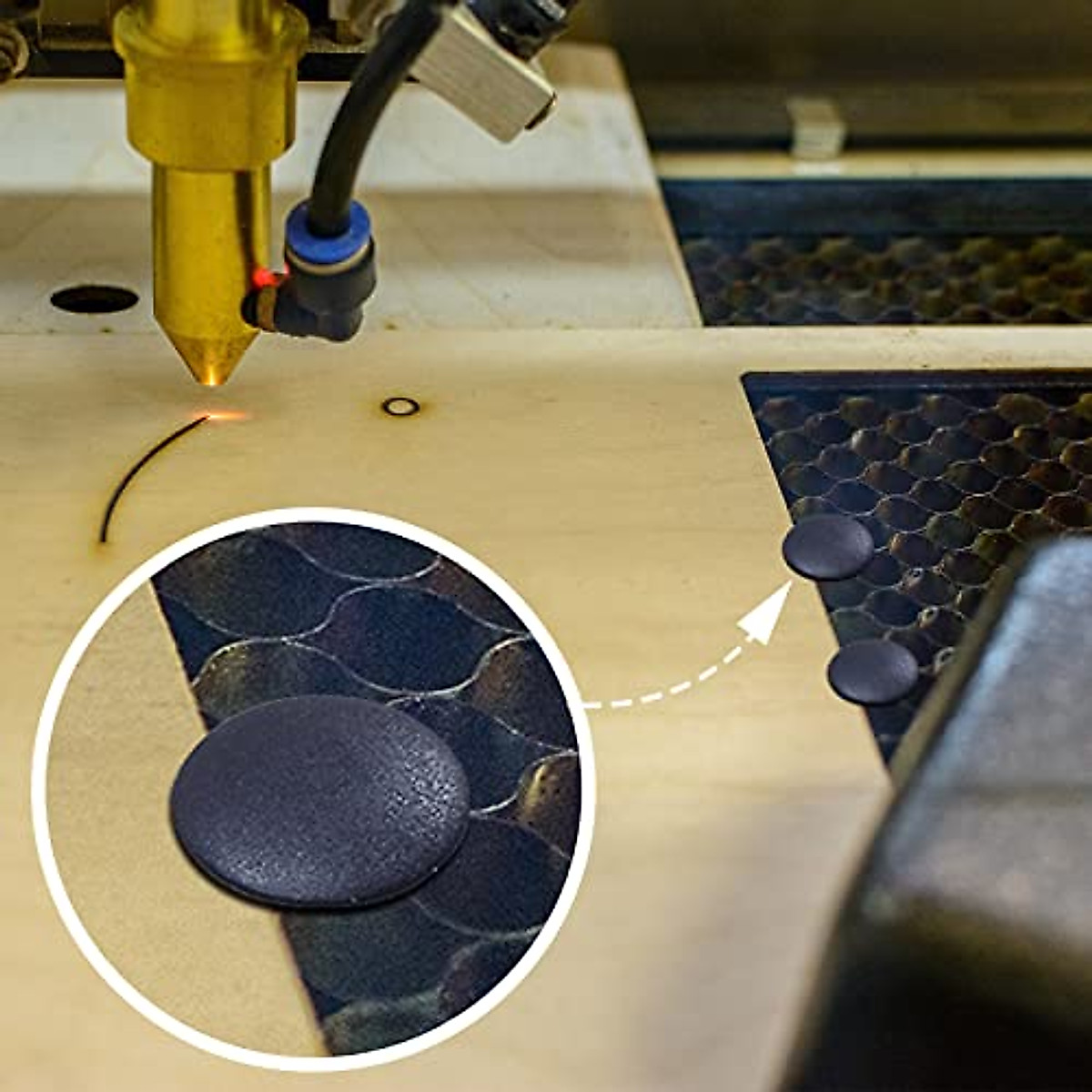 HINZIC 100 Pcs 7.5-8 mm Honeycomb Pins Honeycomb Laser Bed Hold Down Pins Honeycomb Fixing Needle Laser Engraver Accessories Grid Working Table Laser Cutter and Engraver Machine (7.5-8 mm Honeycomb)