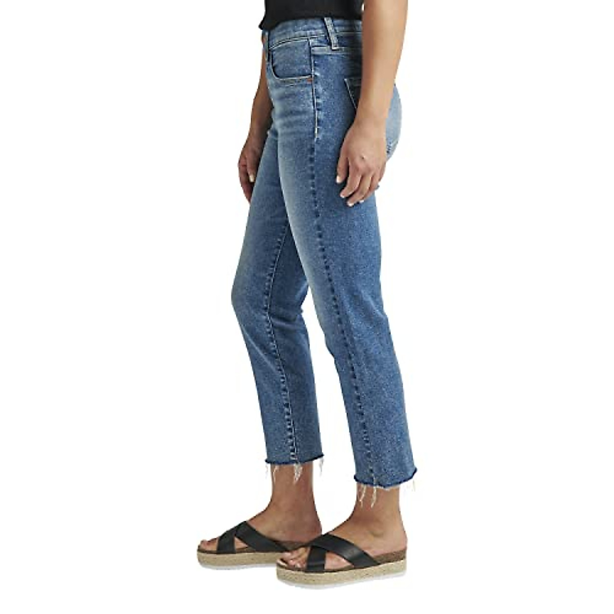 JAG Jeans Women's Valentina High Rise Straight Leg Pull-on Jeans-Legacy, Coastal Blue, 10 x 26L