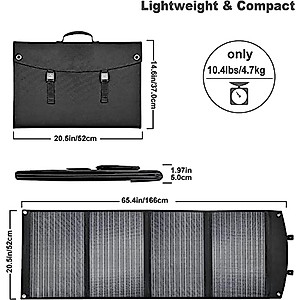 120W Portable Solar Panel Solar Modules, Foldable Monocrystalline Solar Charger,Outdoor Solar Generator for Camping and Garden
