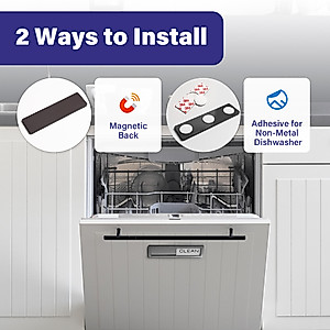 Dishwasher Magnet Clean Dirty Sign - Stainless Steel Dishwasher Magnetic Sign - Clean & Dirty Dishwasher Slider Easy to Indicator - Kitchen Gadgets