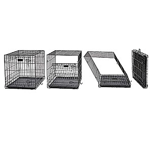 iCrate Dog Crate Starter Kit | 36-Inch Dog Crate Kit Ideal for Medium/Large Dogs (weighing 41 - 70 Pounds) || Includes Dog Crate, Pet Bed, 2 Dog Bowls & Dog Crate Cover