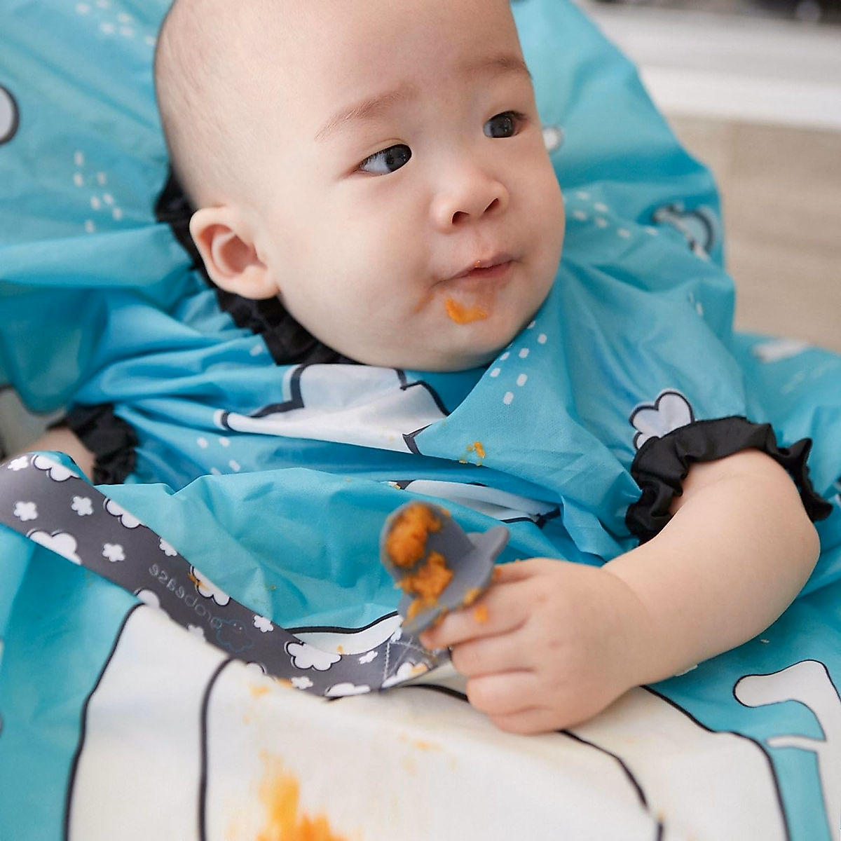 Grabease Baby Silicone Spoon Set for Baby-Led Weaning & First Stage Self-Feeding: Soft, Safe 100% Food-Grade Silicone; BPA-, PVC- Latex- & Phthalates-Free and Dishwasher Safe; Set of 2 (Blush, Gray)