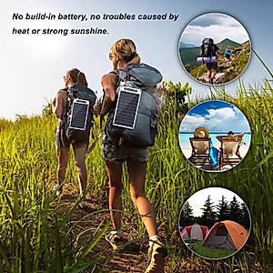Solar Panel Charger USB Port Portable High Power Paper Shaped Monocrystalline Silicon for Cell Phone Camping Hiking Travel