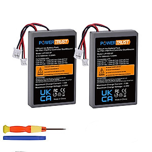 PowerTrust 1500mAh LIP1522 Replacement Battery Compatible with Sony PlayStation 4 PS4 and PS4 pro Dualshock 4 CUH-ZCT1E CUH-ZCT1H CUH-ZCT1H/B CUH-ZCT1H/R CUH-ZCT1U CUH-ZCT2 CUH-ZCT2U
