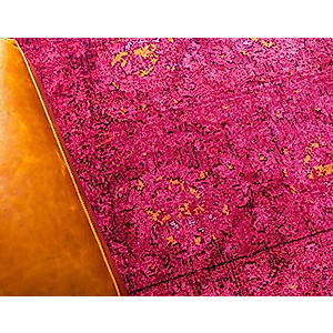 Unique Loom Medici Collection Vintage Botanical Traditional Red Area Rug (4' 0 x 6' 0)