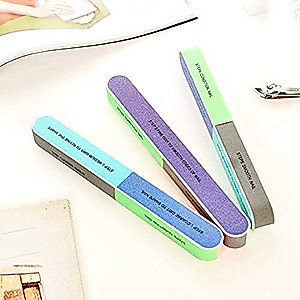 10 PCS IFUNSON Professional 7 Way Nail File and Buffers for Women Girls, Emery Boards, Manicure Tools