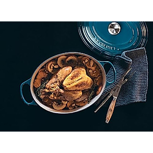 Le Creuset Enameled Cast Iron Signature Oval Dutch Oven, 6.75 qt., Deep Teal