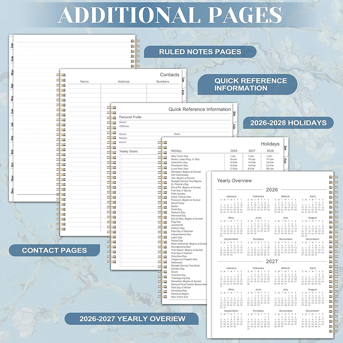 2023-2024 Planner - Planner/Calendar 2023-2024, Jul 2023 - Jun 2024, 2023-2024 Planner Weekly and Monthly with Monthly Tabs, 8" x 10", Strong Twin- Wire Binding, Flexible Hardcover, Daily Organizer