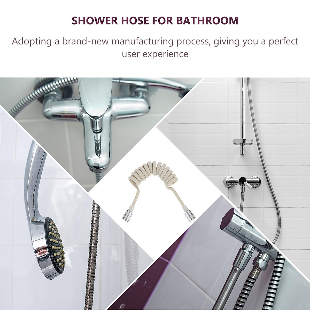 Spring Flexible Shower Hose,PVC Flexible Telescopic Shower Hose, Bathroom Spiral Flexible Shower Hose for Toilet Faucet, Bidet Sprayer, Hand Shower, Basin Faucet Showers
