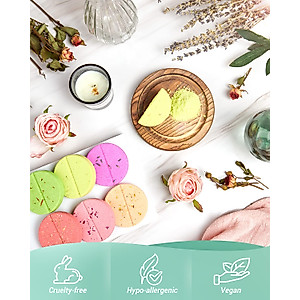 Effiland Aromatherapy Shower Steamers Set, 12-Pack Shower Bombs with Essential Oils,Perfect Bath Gift for Women and Men Relaxing, Girl Gift Valentine's Day Gift Shower Set