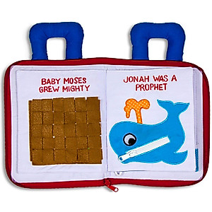 My Bible Quiet Book by My Growing Season | Interactive Fabric Activity Book for Kids | Educational Christian Toy for Toddlers & Preschoolers | Travel-Friendly and Sensory-Rich Soft Book