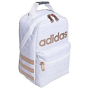 adidas Unisex Santiago Lunch Bag, Insulated School Food Container Box Discontinued, Jersey White/White/Rose Gold/2.0, One Size