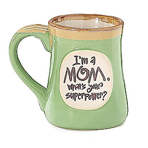 I'm a Mom Superpower Lime Green 18 Oz Mug