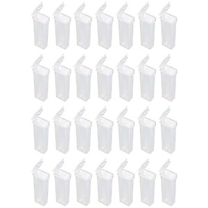 Scicalife Glass Slide Cases, 50pcs Plastic Rectangle Microscope Glass Holder Slide Box for 5 Slides, Microscope Slide Box for Laboratory Use