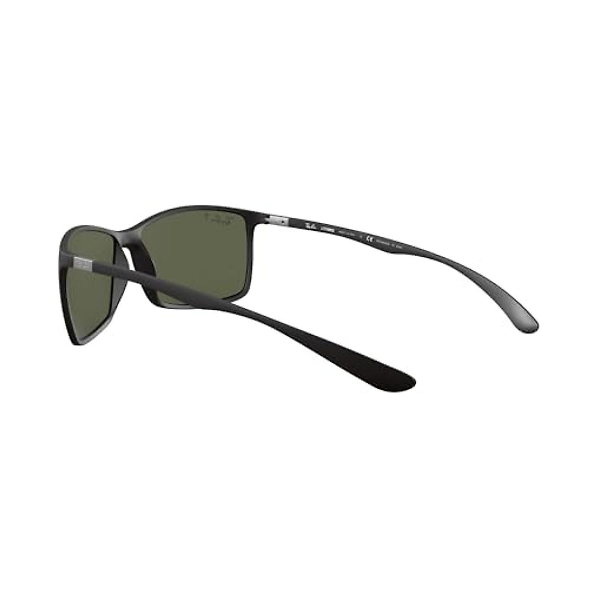 Ray-Ban Men's RB4179 Liteforce Square Sunglasses, Matte Black/Polarized Green, 62 mm + 1