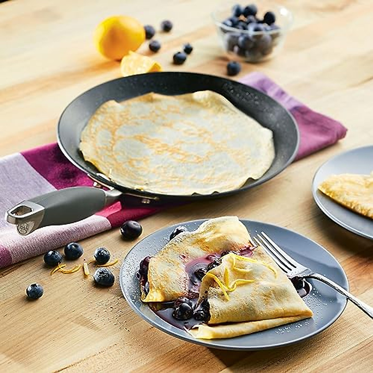 Anolon Advanced Home Hard Anodized Nonstick Crepe Pan, 9.5 Inch - Moonstone
