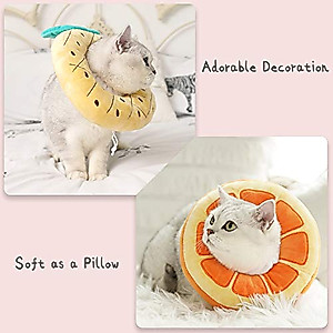 ANWA Adjustable Cat Cone Collar Soft, Cute Cat Recovery Collar, Cat Cones After Surgery for Kittens