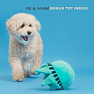 Barkbox Squeaky Dog Toys - Plush and Squeak Chew Toys | Puppy and Pet Toys for Small, Medium, and Large Dogs | Lady Liberty Ball (Medium/Large)