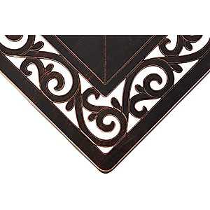 Fire Sense 62527 Sedona Aluminum Convertible Gas Fire Pit Table 55,000 BTU Outdoor Multi-Functional Fire Pit with Fire Bowl Lid, Nylon Weather Cover & Clear Fire Glass - Bronze Finish - Square