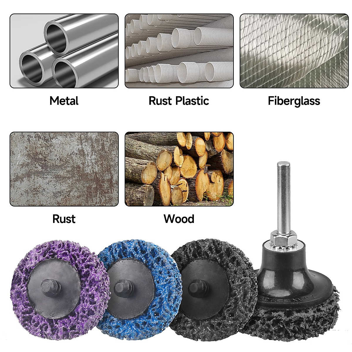 2''Paint Stripping Wheel, 31pcs Die Grinder Strip Disc for Drill,Roll Lock Disc Die Grinder Attachments for Remove Paint, Rust Welds, Oxidation(Mix Color)