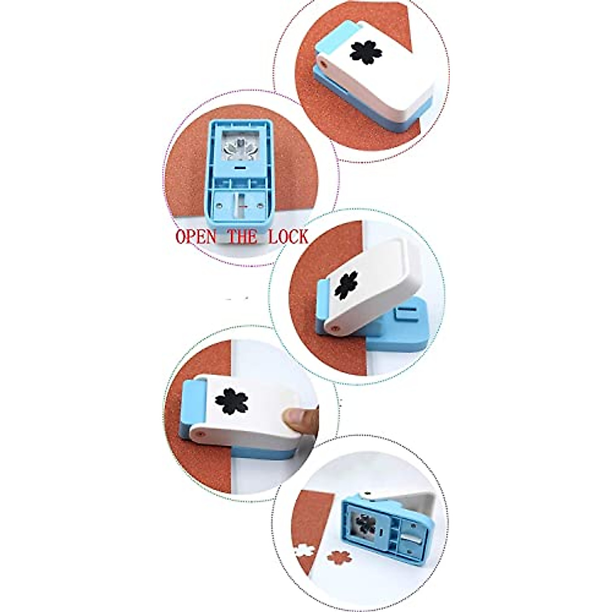 Earring Card Punch Double Post Punch Craft Lever Punch Handmade Paper Punch Candy Color by Random