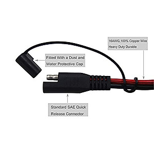 CUZEC 2-Way Splitter, SAE Connector,1 to 2 SAE Connector Power Charger Adapter