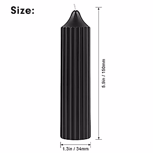 EROKAY Low Temperature Candles, Romantic Candles for Wedding Home (Black)