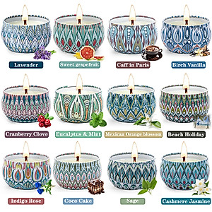 Scented Candles Gift Set, 12 Pack Soy Candles for Home Scented, Stocking Stuffers for Women, 300 Hours Burning, Aromatherapy Candle Set, Birthday Gifts for Women Mom with Gift Box