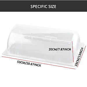 AIZYR Full Size Crystal-Clear Chafing Dish Cover, Roll Top Chafer Plastic Bakery Pan Display Cover Dustproof Lid (6 Pack) 21" x 13" x 6.7"