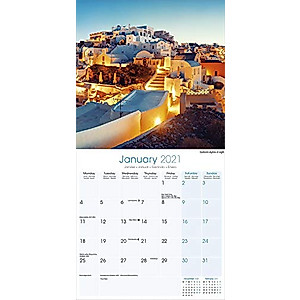 Greek Island Calendar - Greek Islands Calendar - Calendars 2020 - 2021 Wall Calendars - Photo Calendar - Greek Islands 16 Month Wall Calendar by Avonside
