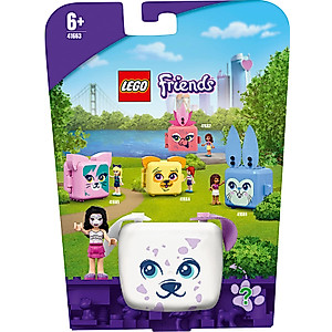 LEGO Friends Emma’s Dalmatian Cube 41663 Building Kit; Puppy Toy Creative Gift for Kids Comes with an Emma Mini-Doll Toy, New 2021 (41 Pieces)
