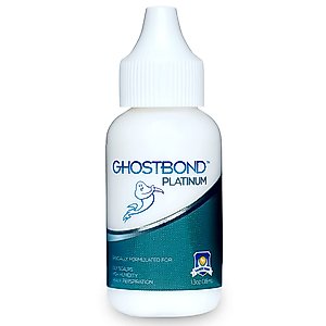 GHOSTBOND Platinum Water Resistant Wig Glue for Extreme Heat - 1.3oz - Hair Replacement Adhesive for Poly and Lace Wigs. Invisible Bonding Hair Glue - Strong Hold Lace Front Glue