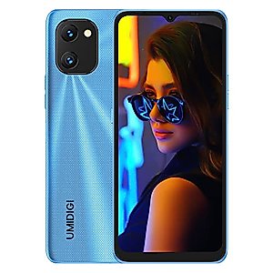 UMIDIGI Power 7S Cell Phone, 4GB+64GB 6150mAh Battery Unlocked Smartphone with 6.7" Full Screen + 16MP AI Triple Camera Android Smartphone