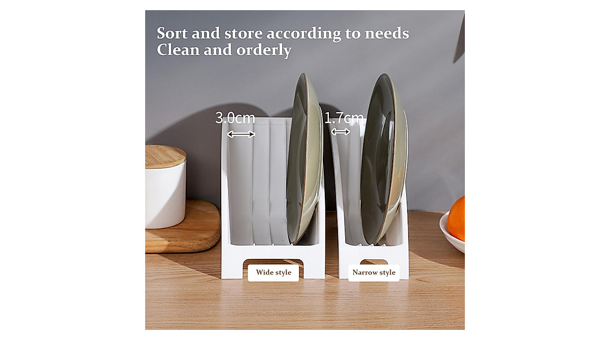 Kitchen Plate Holders Organizer - Space-Saving Dish Rack Set