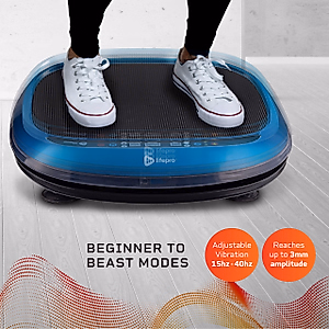 LifePro Vivid Pro Vibration Platform Machine - High Frequency 15-40 Hz Linear Viberation Plate Exercise Machine - Whole Body Home Workout Equipment for Awesome Fitness and Deep Tissue Therapy