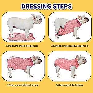 Tonqixope Dog Surgery Recovery Suit-Comfortable & Breathable Dog Recovery Suit After Surgery,Dog Surgical Recovery Suit Female Male,Prevent Licking Dog Onesies,Substitute E-Collar & Cone-Pink Small