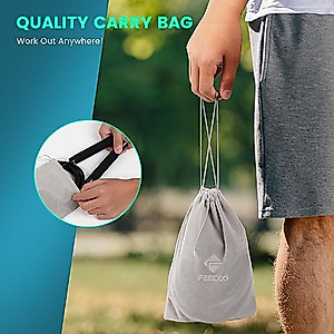 FEECCO 1/2 lb Weighted Jump Rope for Boxing, Cardio, Crossfit Workout, 8~11ft Range Adjustable Length Steel Ropes with Ball Bearings and Metal Handles, Suitable for Men and Women