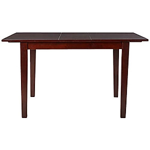 East West Furniture Milan Dining Room Rectangle Kitchen Table Top with Butterfly Leaf, 36x54 Inch, Mahogany