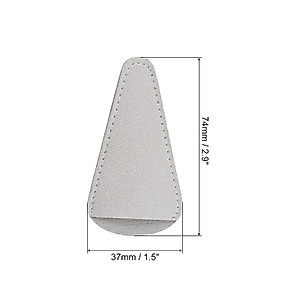 PATIKIL 2.9"x1.5" PU Leather Scissors Sheath, 3 Pack Scissors Cover Protector Portable Collect Bags for Eyebrow Trimming Beauty Tool Protection, Silver