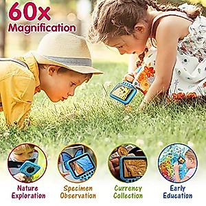 Ourlife Kids Camera for Boys, 1080p FHD 60x Macro Kids Selfie Camera with Magnifier Function, Digital Video Camera - Large 3.5-inch Screen with 16GB TF Card, Excellent Gift for Ages 6+ (Blue)