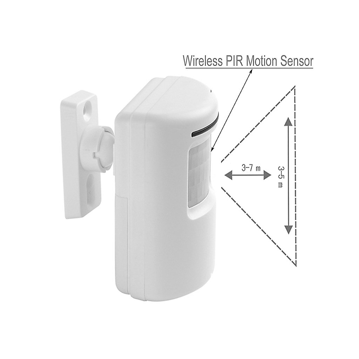 Wireless Home Security Driveway Alarm, Enegg Entry Alert, Visitor Door Bell Chime with 2 Plug-in Receiver and 1 PIR Motion Sensor Detector Alert System, Quality Sound and LED, 38 Melodies